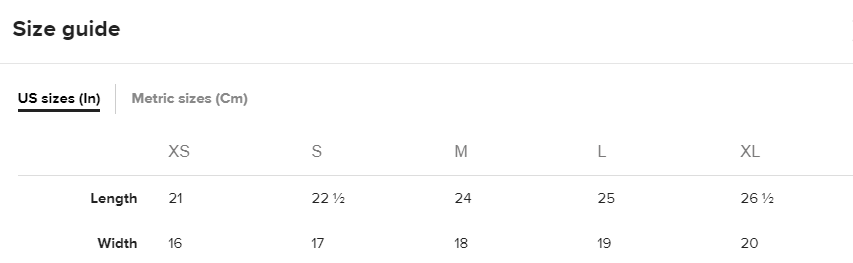Merch Sizing Guidelines | Streamlabs