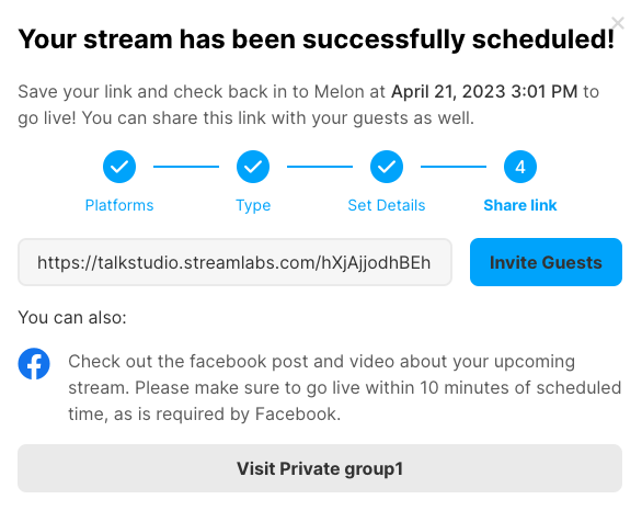 Talk Studio Facebook Live Events | Streamlabs