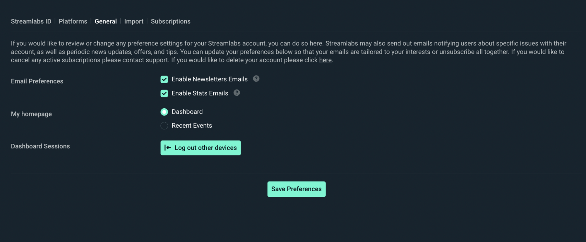 How to Manage Account Settings in Streamlabs | Streamlabs