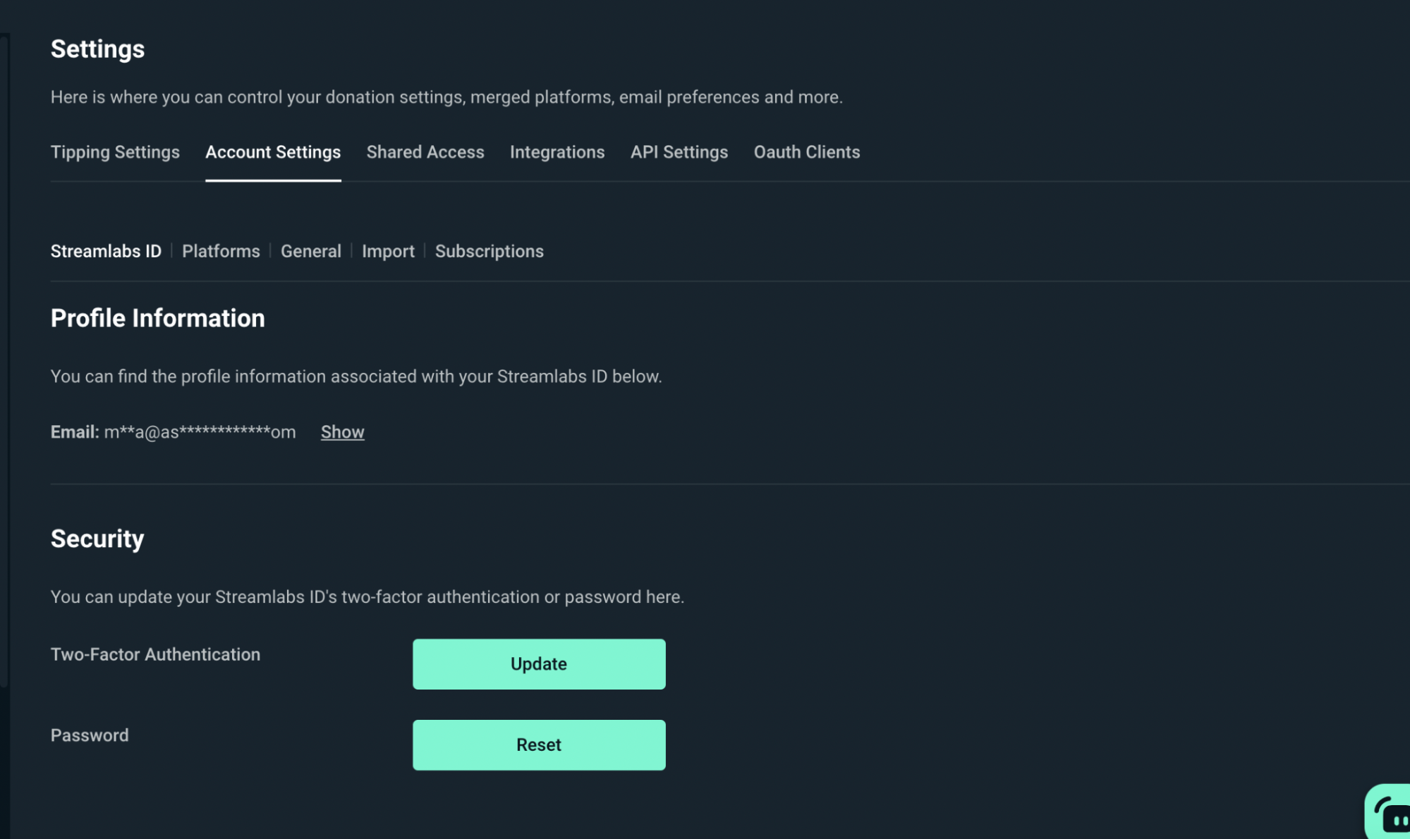 How to Manage Account Settings in Streamlabs | Streamlabs