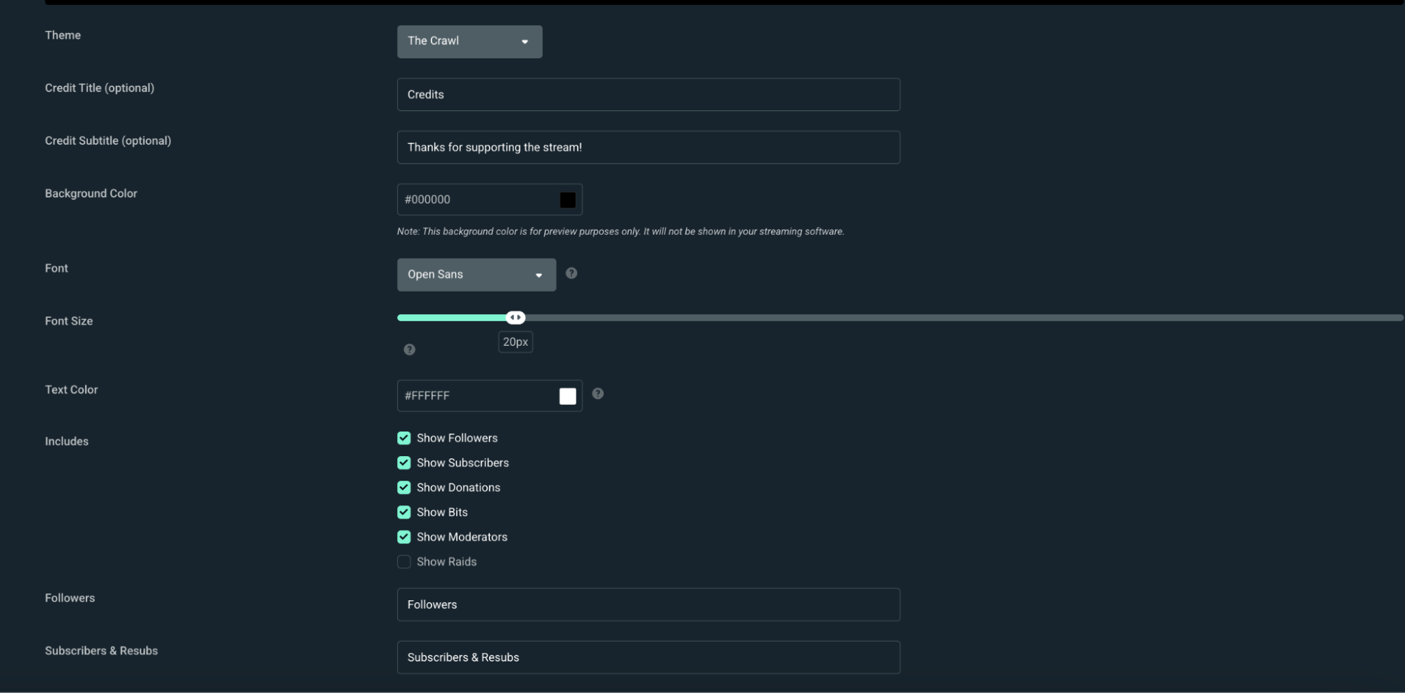 How to Set Up End Credits Widget | Streamlabs
