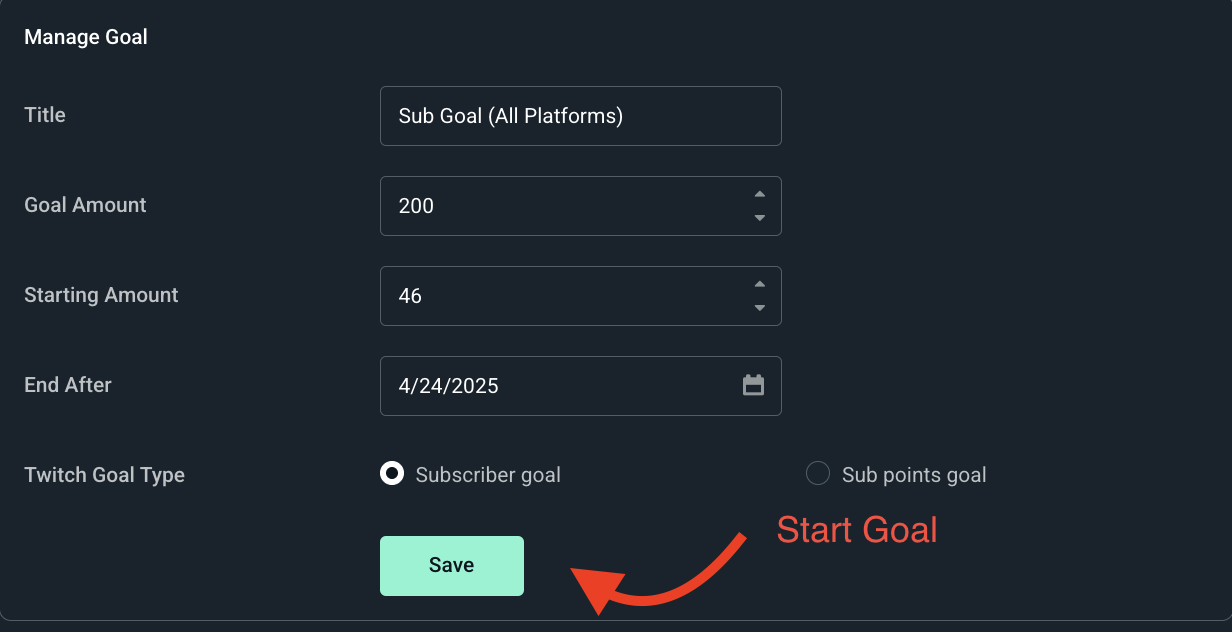 How to Set up a Sub Goal Widget | Streamlabs