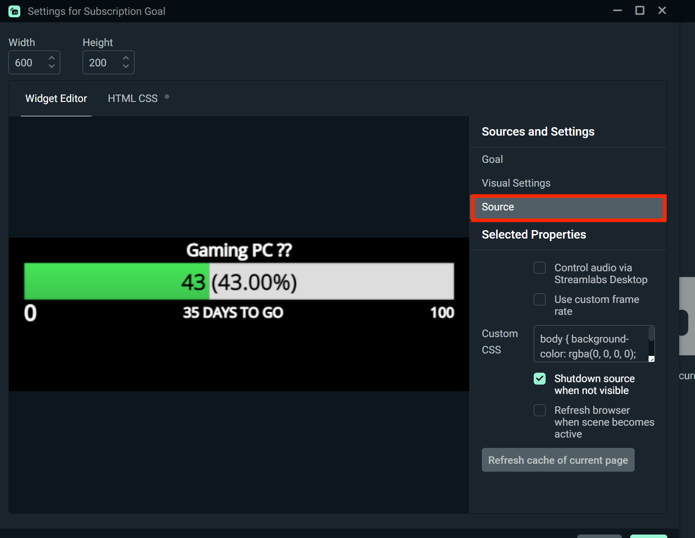 How to Set up a Sub Goal Widget – Streamlabs