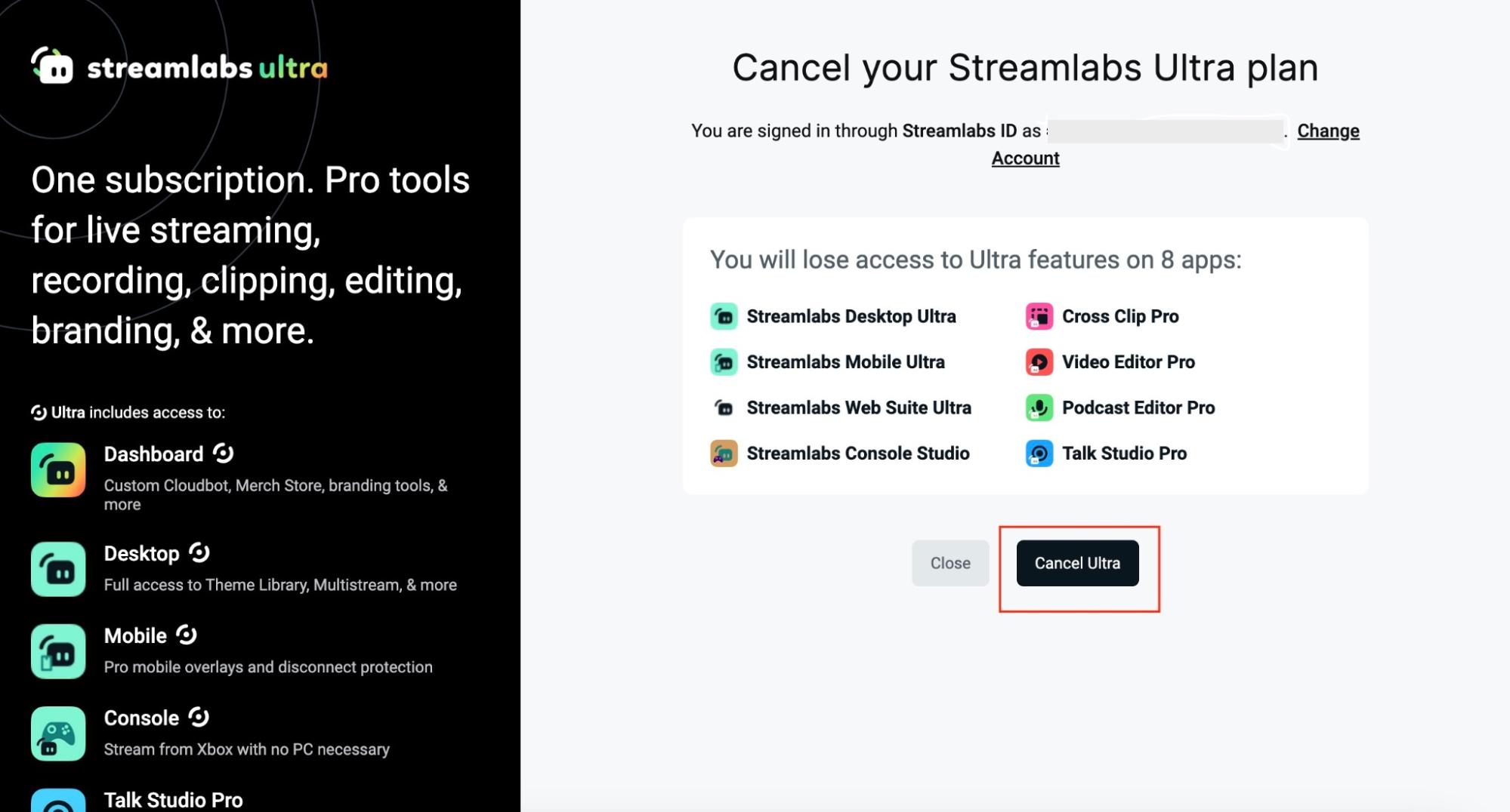 Ultra Subscription & Billing | Streamlabs