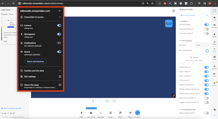 How to Stream to a Custom RTMP from Your Browser (Using Talk Studio ...