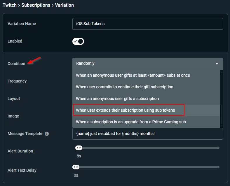 How To Customize Subscription Alerts For iOS Sub Tokens | Streamlabs